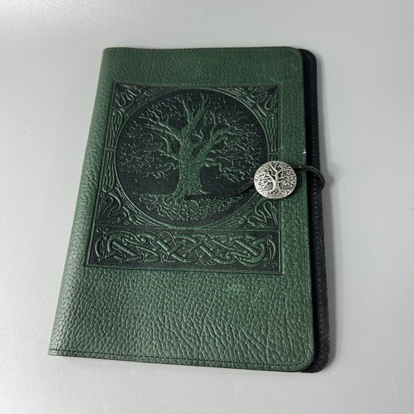 Oberon Design | Office | Oberon Design Green Leather Refillable Journal ...